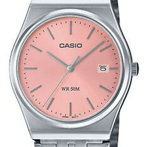 Casio Analog Stainless Steel Pink Dial Quartz MTP-B145D-4AV WR50M ...