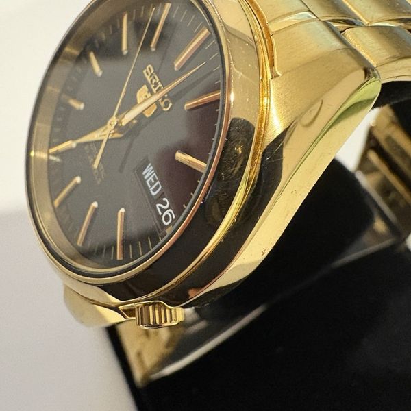 Seiko 5 Sports Gold Fully Automatic. Men's Watch. In As New Condition ...