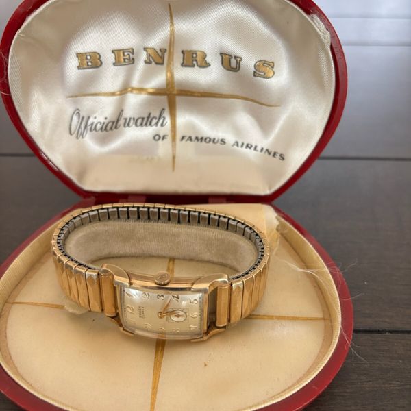 Vintage Benrus Mens Wrist Watch, 10K Gold | WatchCharts Marketplace