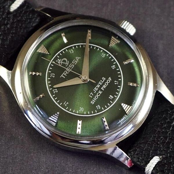 VINTAGE TRESSA SWISS MADE MENS WATCH MECHANICAL HAND WINDING OVERHAULED ...