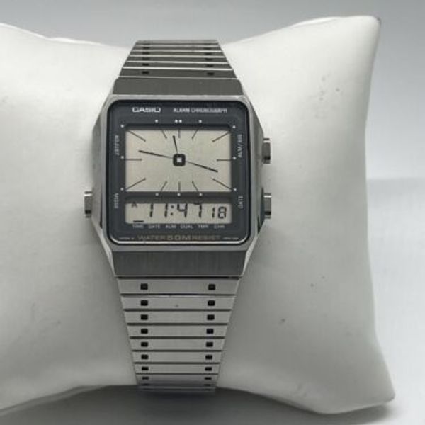 Vintage Casio Dual Time AE 91W -188- Men's Watch See Description As Is ...