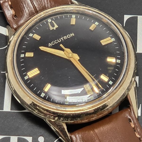 BULOVA ACCUTRON 214 1965 Factory Vintage Black Dial - Original Hands, Serviced | WatchCharts ...