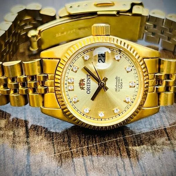 Beautiful Orient President Diamond Dial Automatic Ladies Watch 100m ...