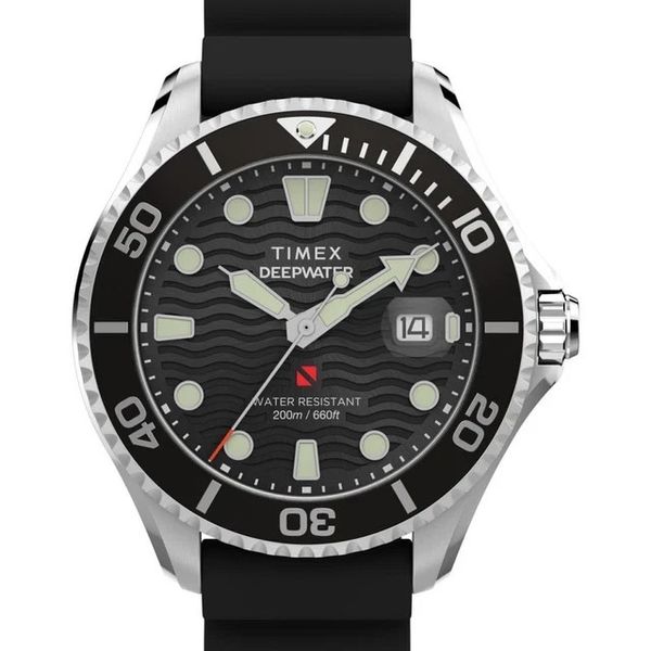 TIMEX Deepwater Meridian 200 44mm TW2W81600 Men's Black Dive Watch ...