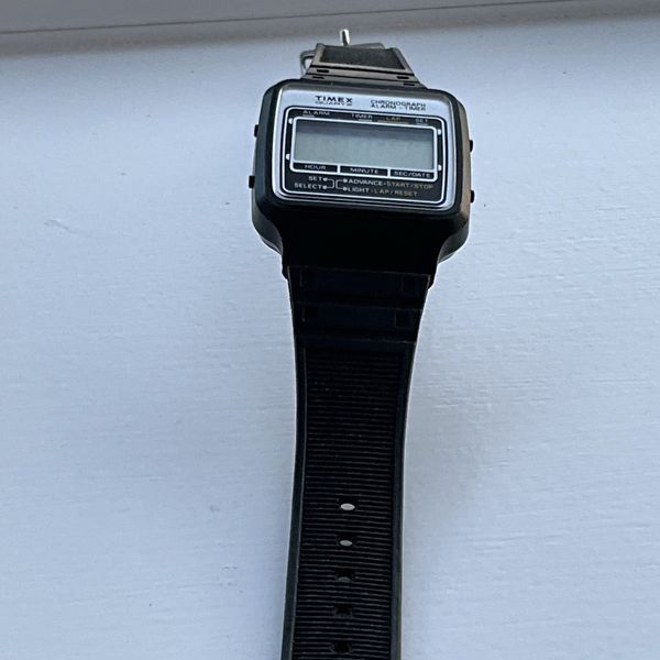 Very Early Vintage Timex Gents LCD Resin Watch Complete For Spares Or ...