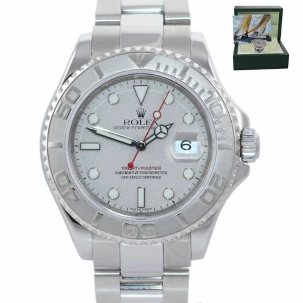 2004 Rolex Yacht-Master 16622 Steel Platinum Bezel Oyster 40mm Watch ...