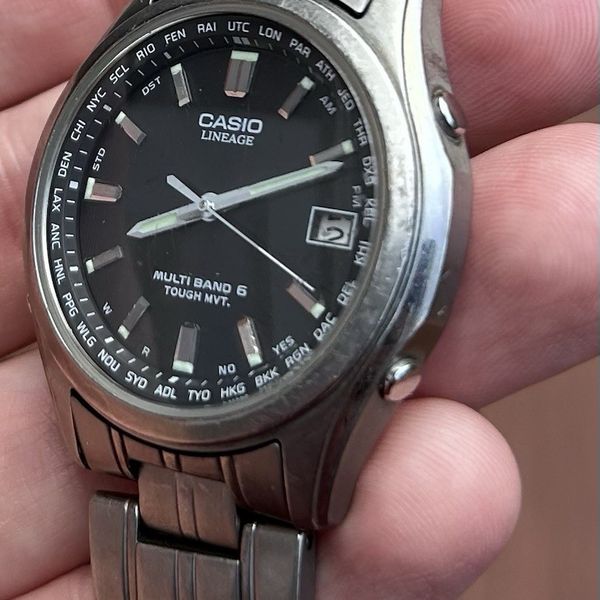 Casio Lineage LIW-T100T Multiband 6 Tough Solar Watch In Full Titanium ...