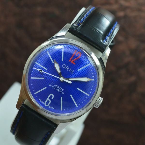 Beautiful Oris Hand Wind 17 Jewels FHF ST- 96 Mechanical Men's Wrist ...