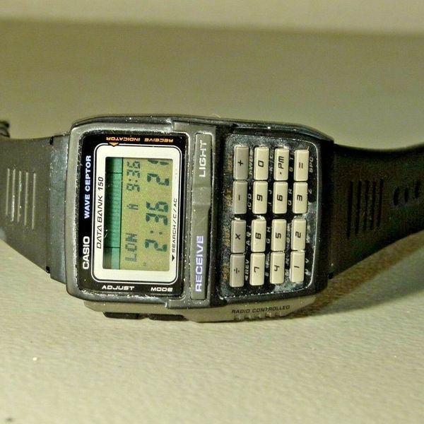 MENS CASIO DBC W150 WAVE CEPTOR DATA BANK CALCULATOR WATCH JAPAN 2296 ...