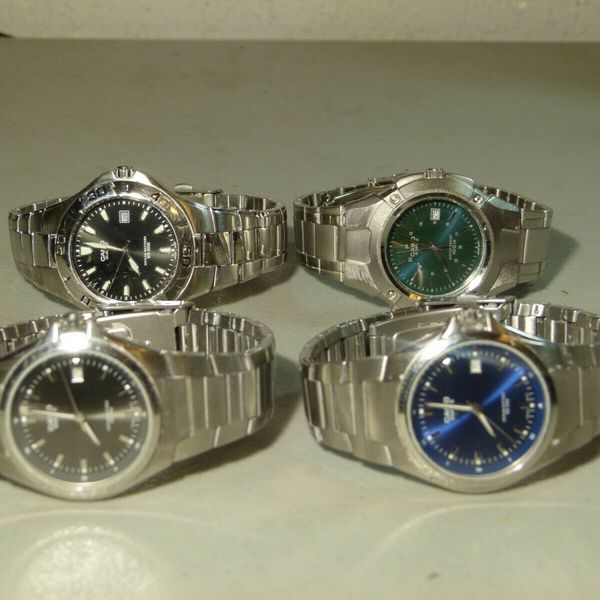 4X MENS CASIO EDIFICE DIVER ANALOG STYLE EF 113 MTP 3036 MTD 1044 ...