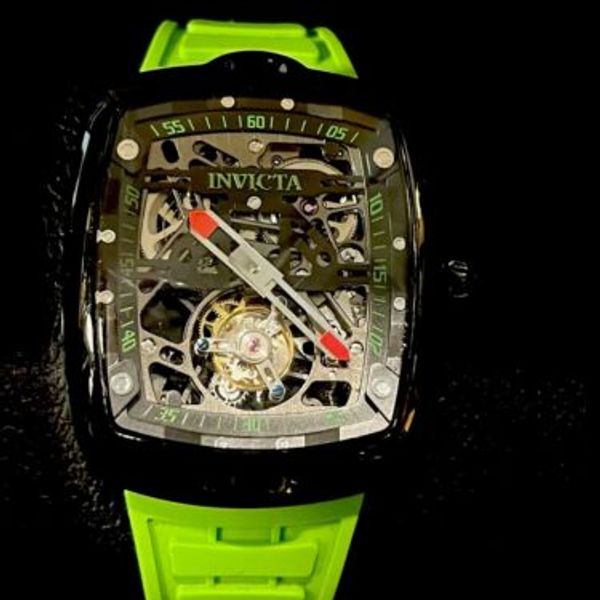 Invicta Tourbillon S1 Rally Diablo Mens Watch Skeleton Dial 35284 Green ...