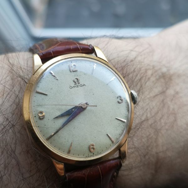1950's Omega Seamaster 18k Solid Gold Cal 284 Mechanical Men's Watch ...