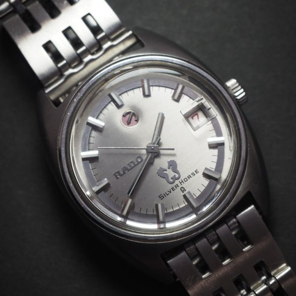 Rado Silver Horse Watch Automatic Men Vintage Round Swiss Made 36mm ...