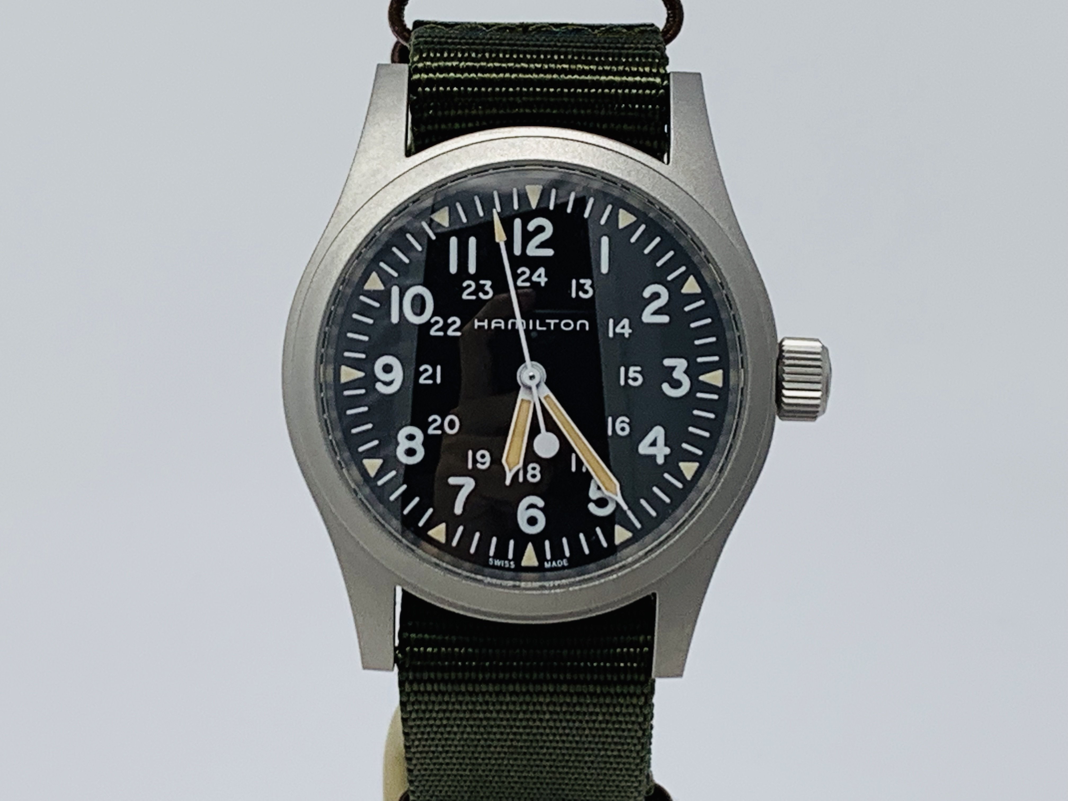 FS: Hamilton Khaki Field Mechanical Black Dial Watch H69439931 ...