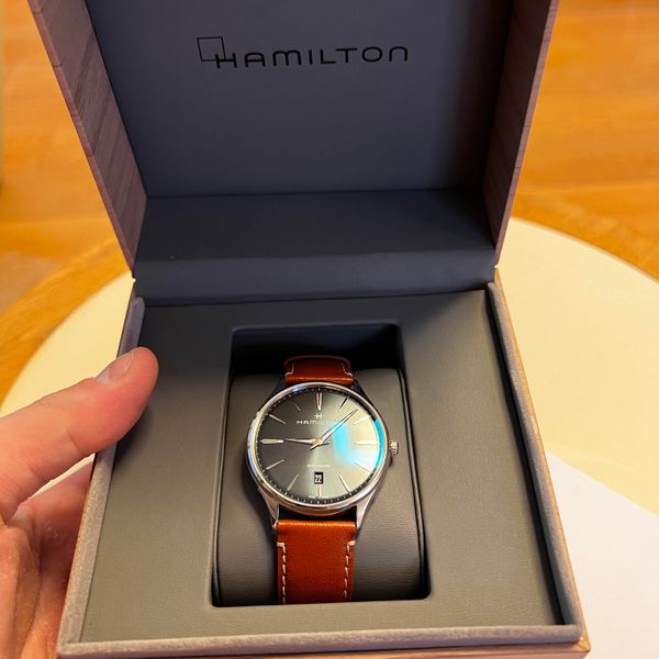[WTS] Hamilton Jazzmaster Thinline Auto Blue H38525541 | WatchCharts