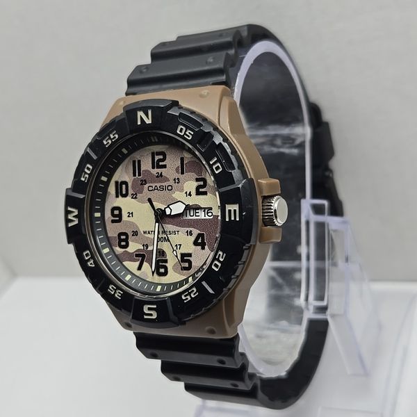 Casio MRW 220H Camo Day Date 100M Quartz Watch Compass Bezel New ...