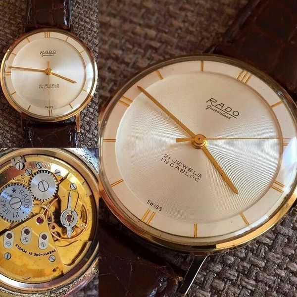 1950s Vintage Rado 21 Jewel Manual Wind Gold Plated Watch | WatchCharts ...