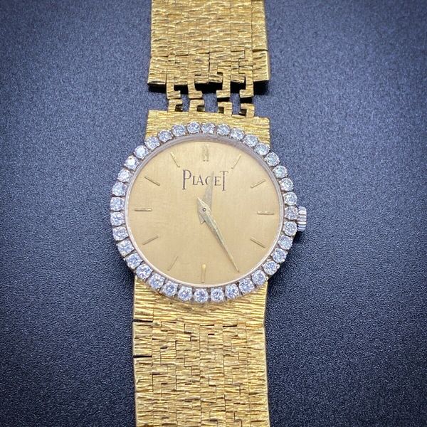 Piaget Watch 9p 18k Solid Gold Case & Solid Band with Diamond Bezel ...