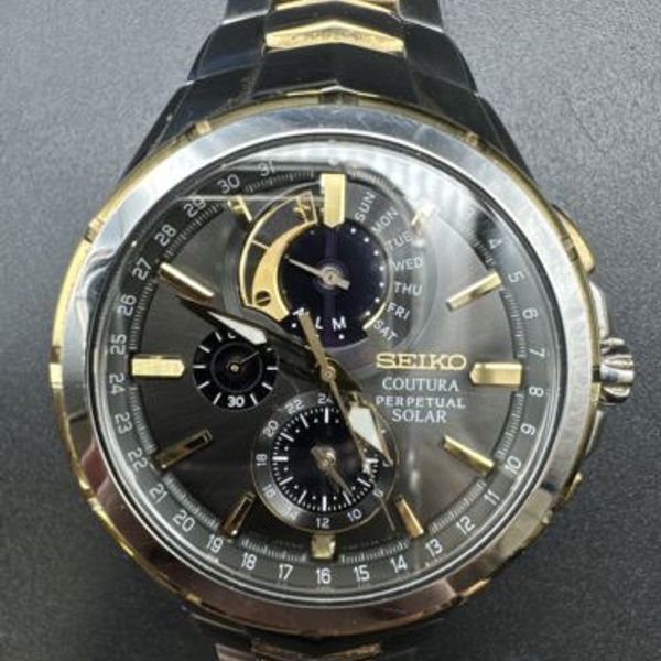 Seiko Coutura Perpetual Solar Watch With Calendar / SSC376 ...