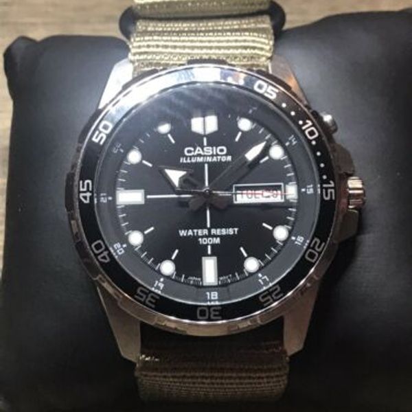 Casio MTD 1079D-1AVEF Fat Boy Springs And Strap Upgrade Dive Watch ...