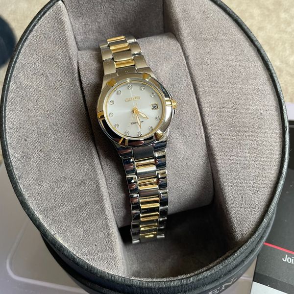 Citizen Eco Drive Ladies Bi Metal Watch, Ref 8063907, With Box (B433 ...