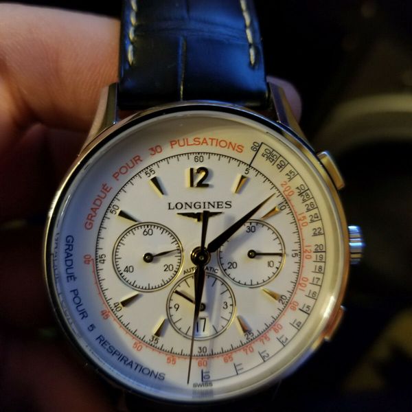 The Longines Asthmometer-Pulsometer Chronograph L2.787.4 MEGA rare ...