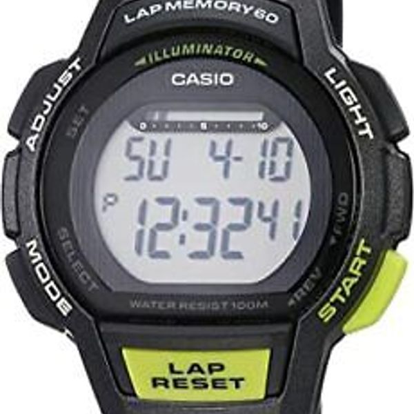 Casio LWS-1000H-1AVCF Women's Runner Series Black Band Grey Dial Wrist ...