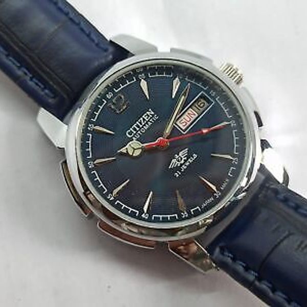 Citizen 21 Jewels automatic Blue color dial 36mm refurbished men's ...