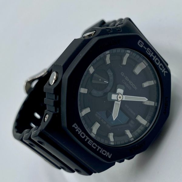 Casio G-SHOCK GA-2100-1AER Carbon Core Guard Octagon Series Black Watch ...
