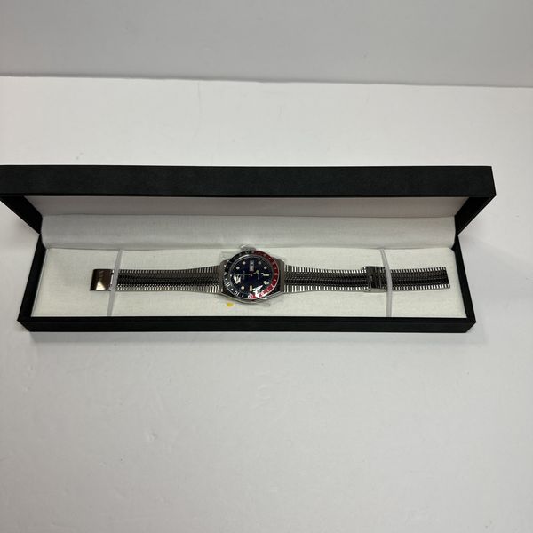BRAND NEW Q Timex blue dial PEPSI Reissue 38mm Stainless Steel Bracelet ...