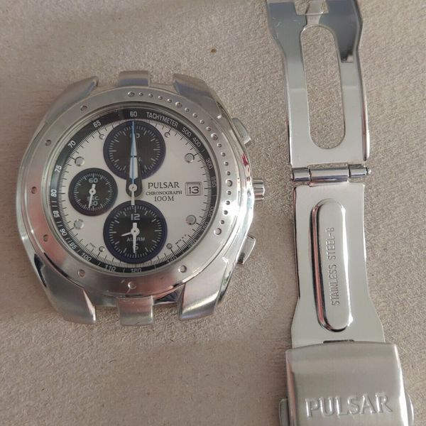 Pulsar By Seiko Menâ s Alarm Chronograph Watch 7T62-X097 Movement ...