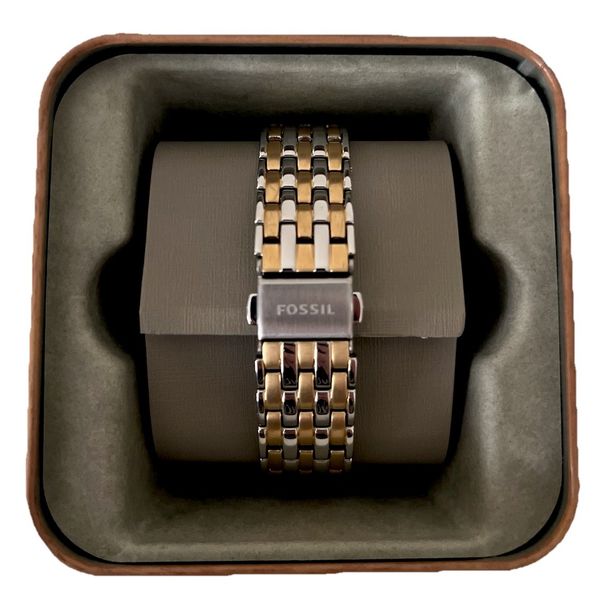 Fossil Raquel Three-Hand Date Gold-Tone Stainless Steel Watch ...