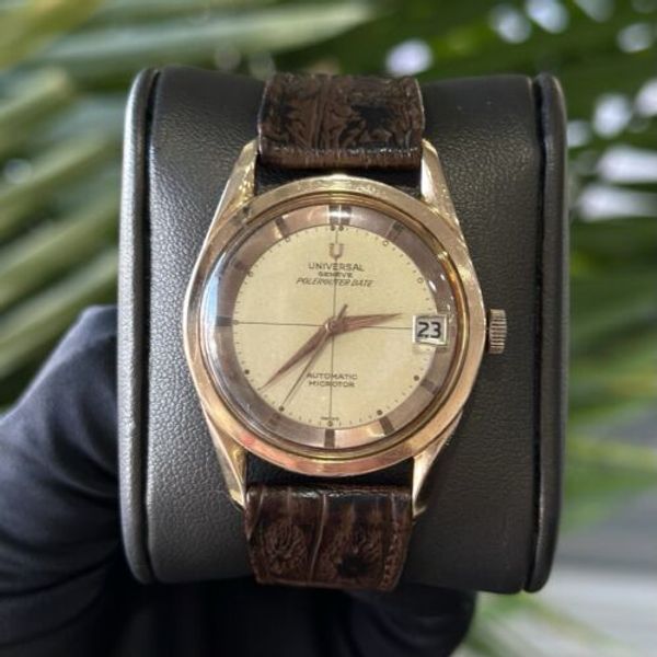 Universal Geneve Polerouter Data Cal: 215-2 Microtor automatico tono ...