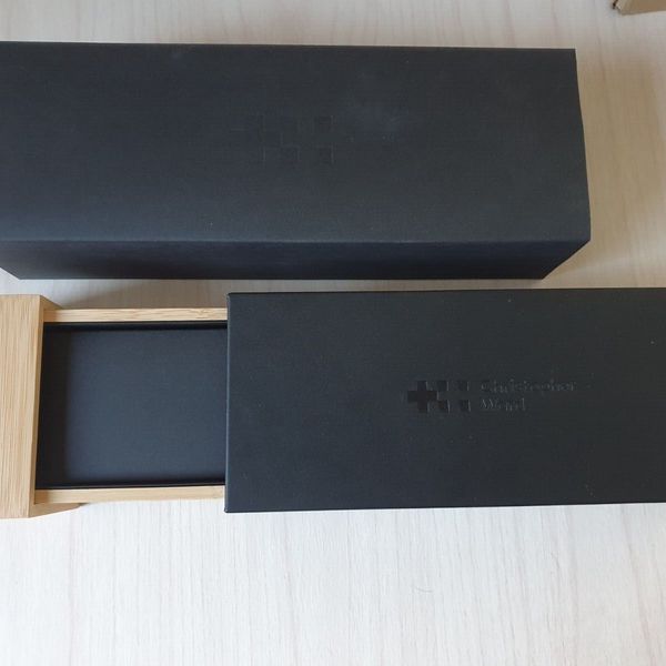 Christopher Ward Bamboo Large Coffin Watch Box + Cleaning Cloth + Watch ...