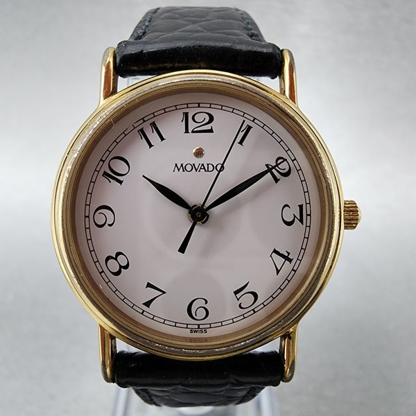 Movado Watch Women 28mm White Dial Gold Tone Round 87.A6.825 New ...