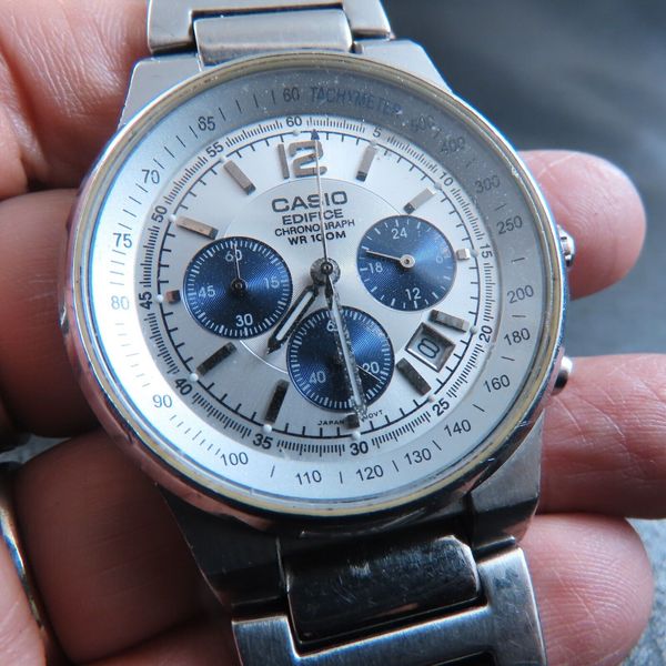 EF-500 Casio Edifice Chronograph Quartz Men Watch (Need Repair)(Work ...