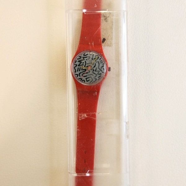 Swatch watch SQUIGGLY LR104 1984 Standard Ladies NON WORKING COLLECTORS ...