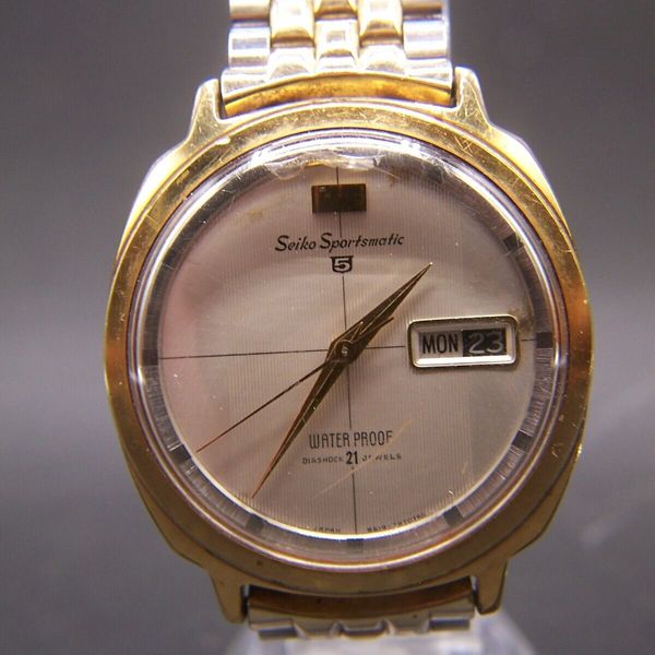 VINTAGE MEN'S SEIKO 6619-7990 SPORTSMATIC 5 21 JEWEL GOLD AUTOMATIC WRISTWATCH | WatchCharts ...