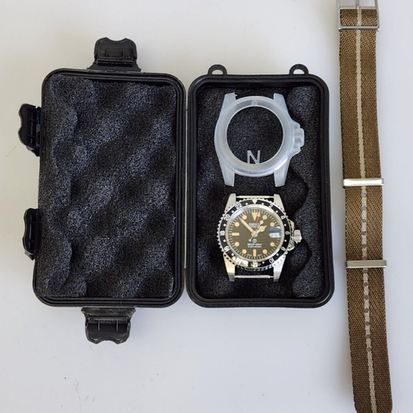 Seiko Automatic Milsub NH34 GMT Cyclops Mod 40mm Submariner 200M Japan ...