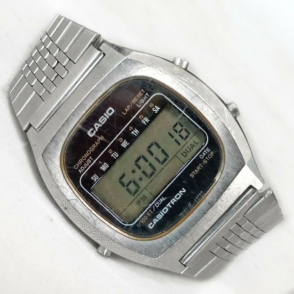 Rare Vintage Casio Casiotron Digital Watch 45CS-22 Japan 34mm Mens SCRATCHES | WatchCharts ...
