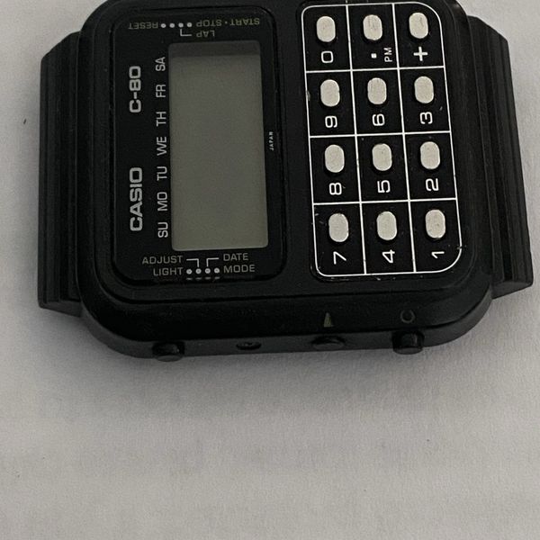 Casio C-80 Wrist Watch Calculator Untested Japan Rare Retro Vintage Old ...