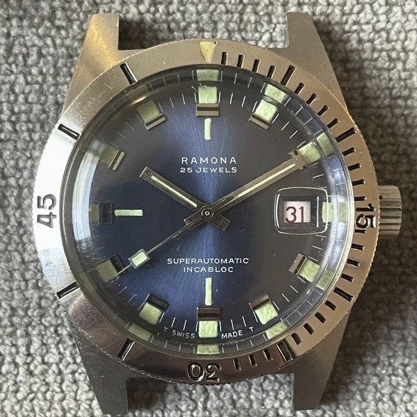 Ramona Automatic 25 Jewel Skin Diver w/ ETA 2452 | WatchCharts Marketplace