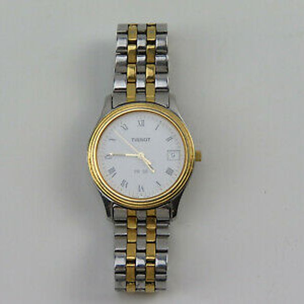 Genuine Men's TISSOT PR50 J174/274K Date Two Tone Watch Roman Sapphire Crystal | WatchCharts ...