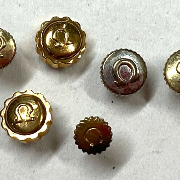 Lot of 6 OMEGA Vintage Wristwatch Watch Omega Crowns Parts #W7/14 ...