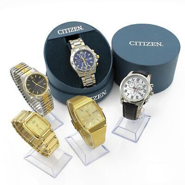 Citizen Quartz Movement 25-39mm Case Men's Women's Wristwatch Lot of 5 ...