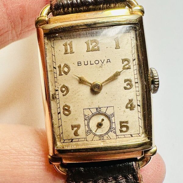 BULOVA Gold Filled Mens Vintage Watch 17 Jewels Caliber 7AP Circa 1940s ...