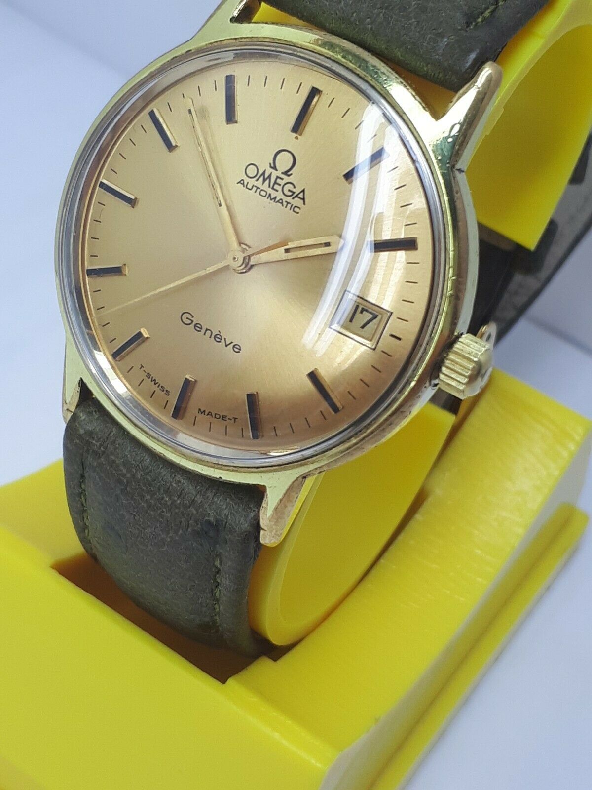 VINTAGE OMEGA GENEVE AUTOMATIC DATE GP MEN’S WRIST WATCH Ω CAL.565 REF ...