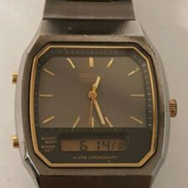 VINTAGE MENS SEIKO (H601-5479) ALARM CHRONOGRAPH WATCH. RUNS. GOOD ...