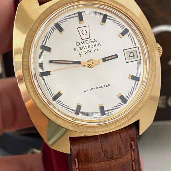 Omega Jumbo Watch Gold Filled Tuning Fork In Original Box 38mm Width ...