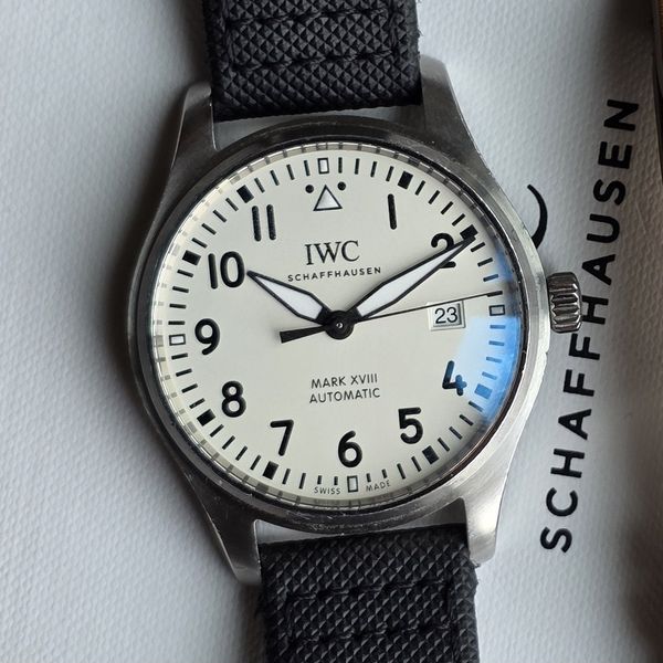 FS: IWC Mark XVIII White/Silver Dial IW327002 | WatchCharts Marketplace